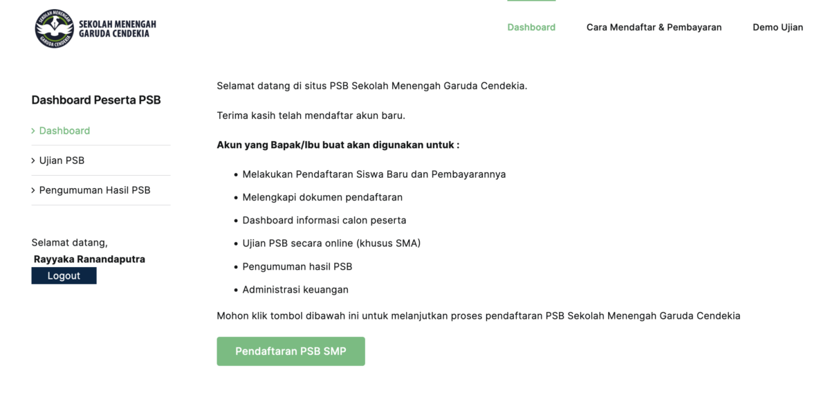 Cara Mendaftar dan Pembayaran – PSB Garuda Cendekia
